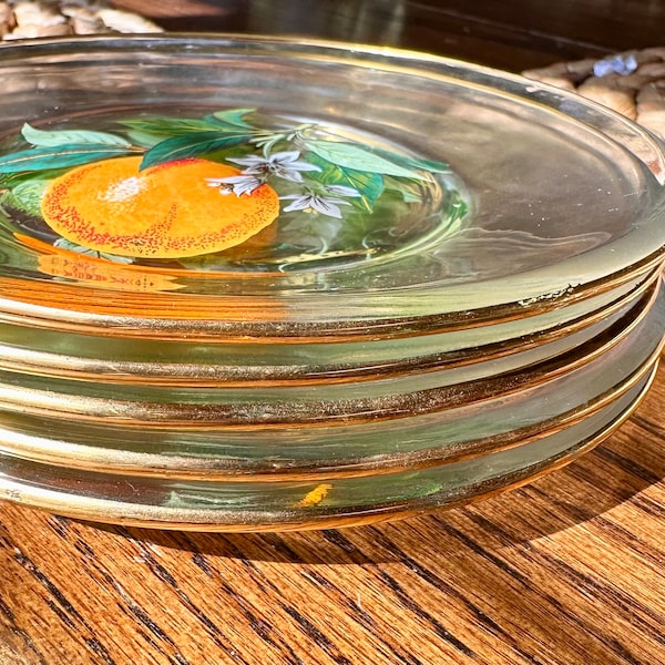 Painted Glass Plate - Etsy
