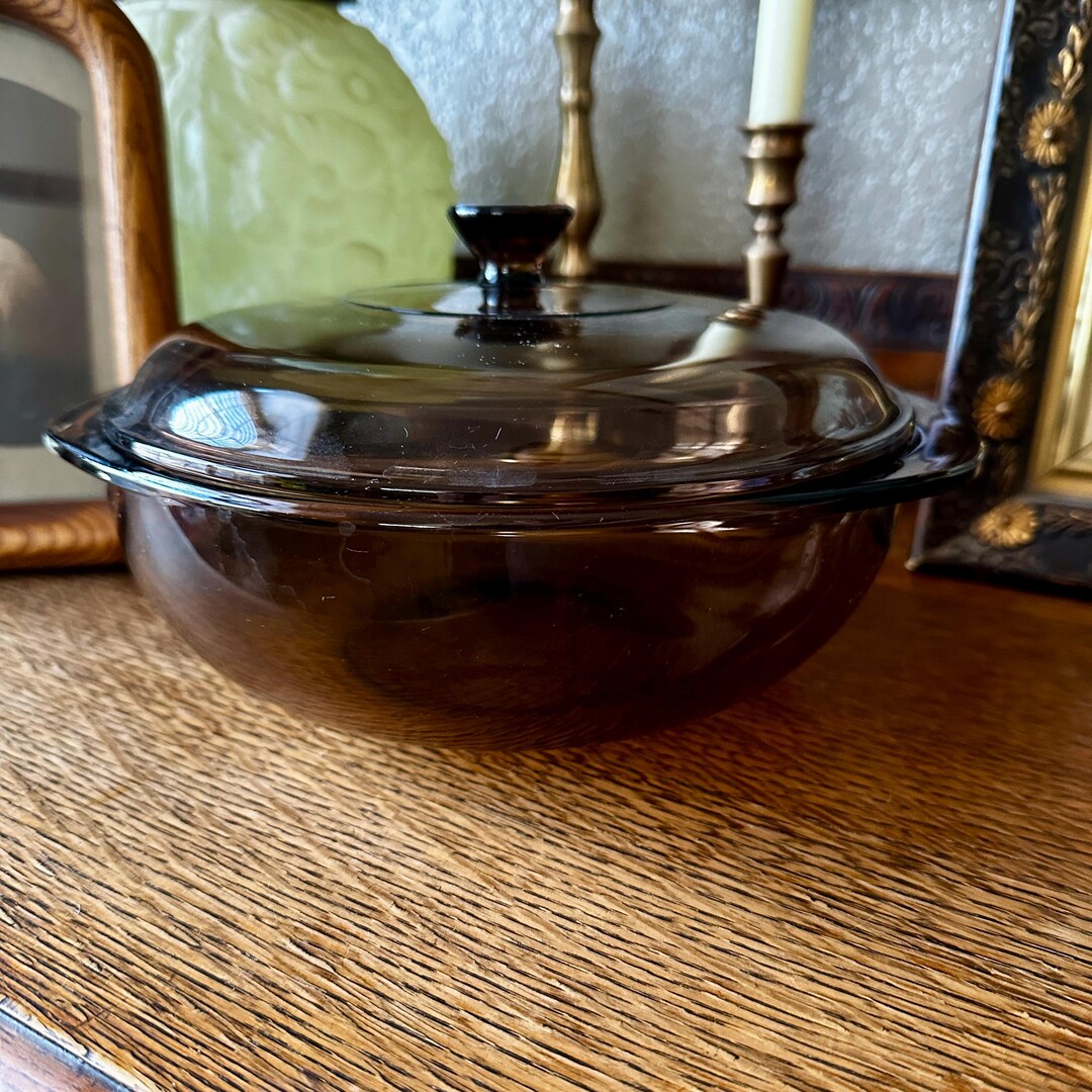 Vintage Pyrex Amber Casserole Dish: 2 Qt Fireside Cookware - Etsy