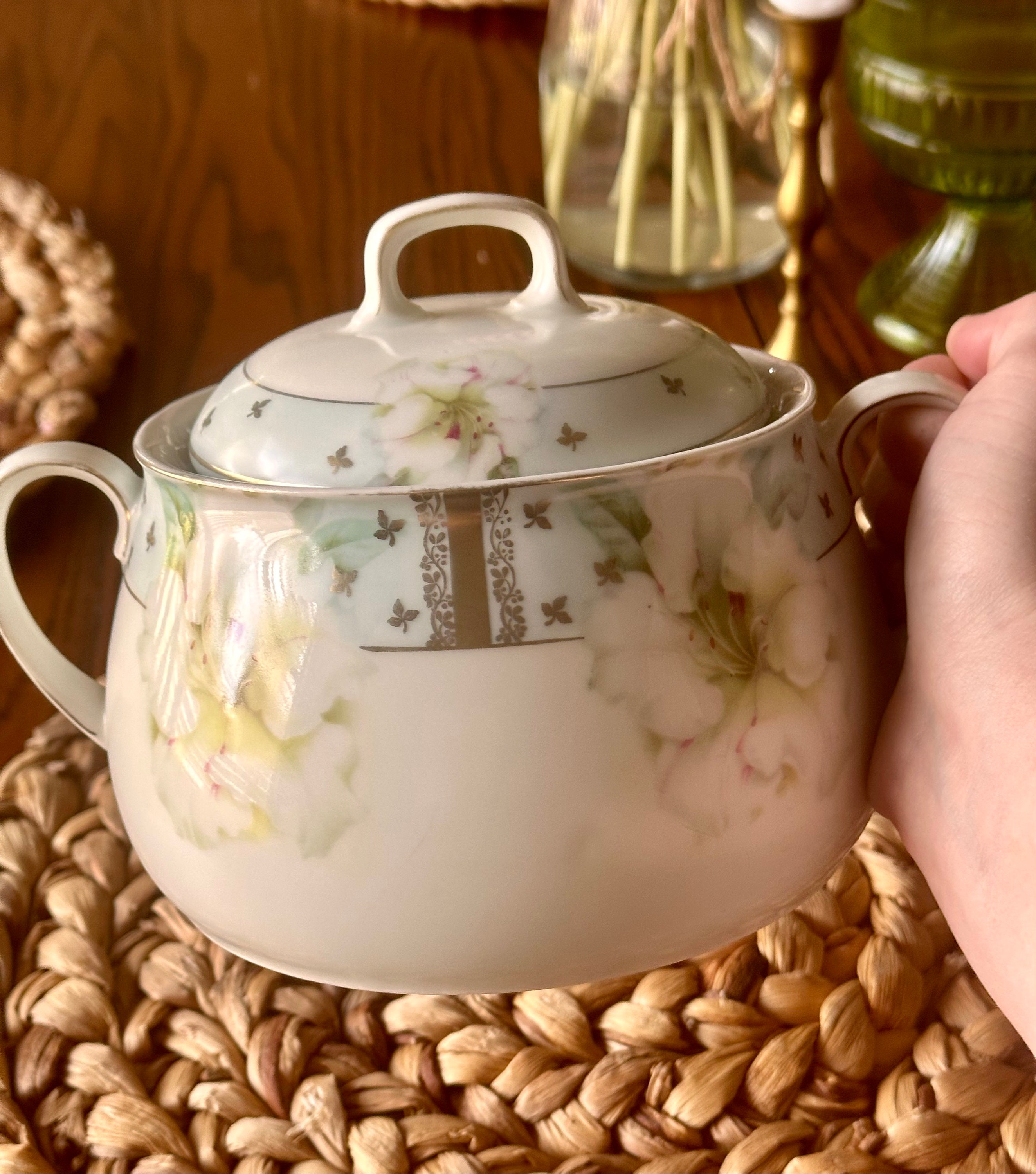 Antique P.V. Vessra Germany Porcelain Pot With Handles - Etsy
