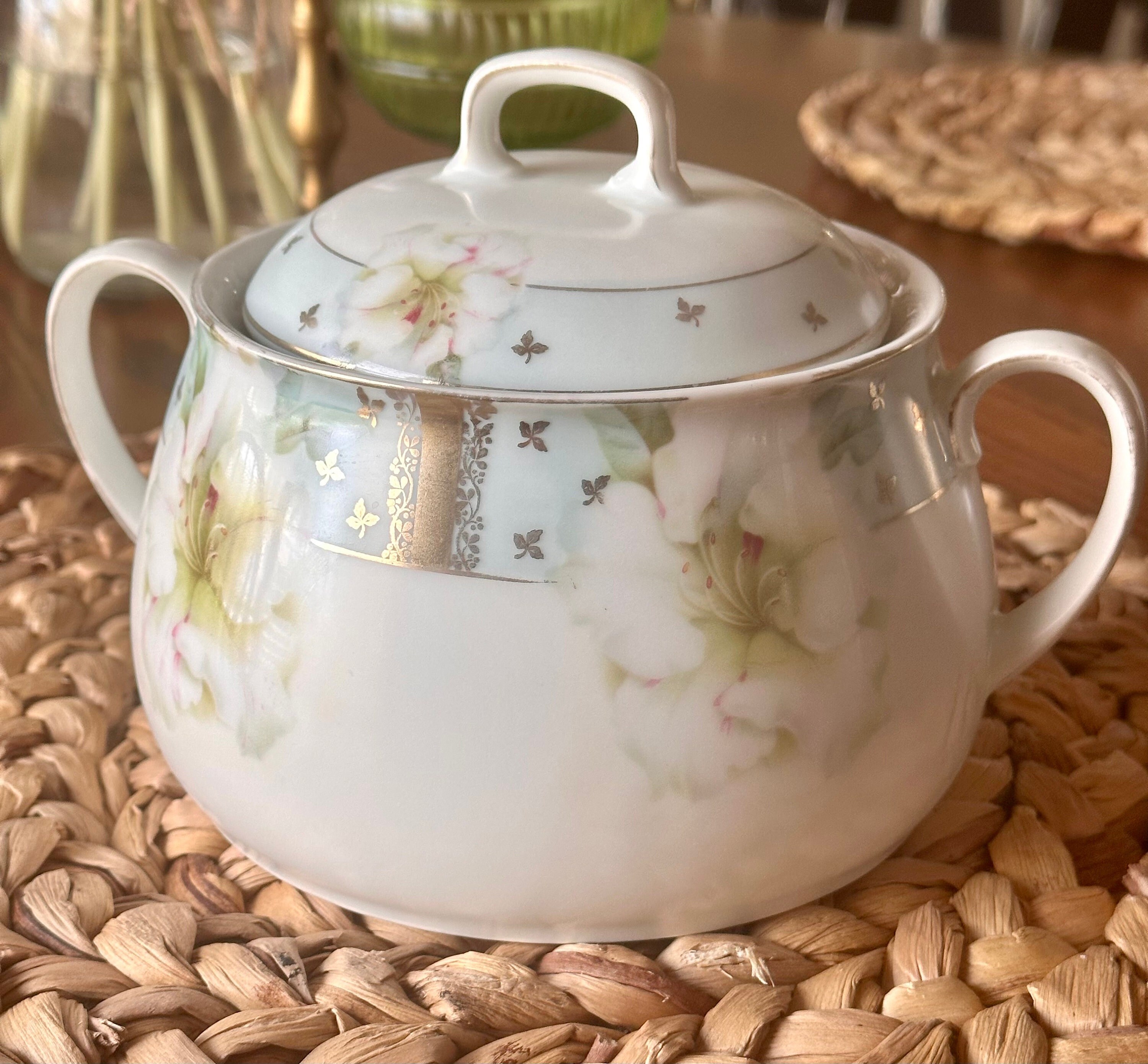 Antique P.V. Vessra Germany Porcelain Pot With Handles - Etsy