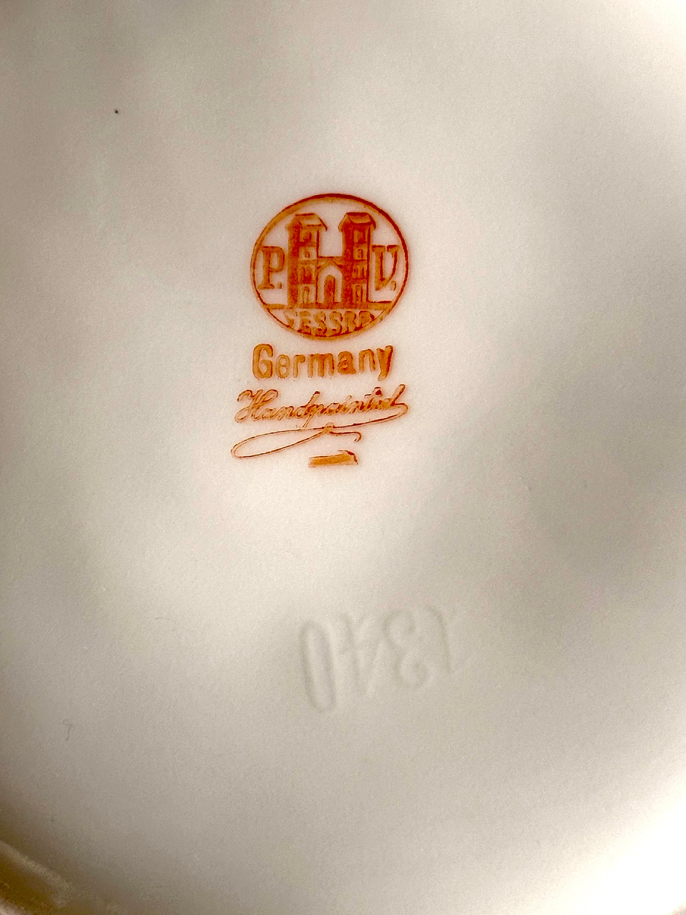 Antique P.V. Vessra Germany Porcelain Pot With Handles - Etsy
