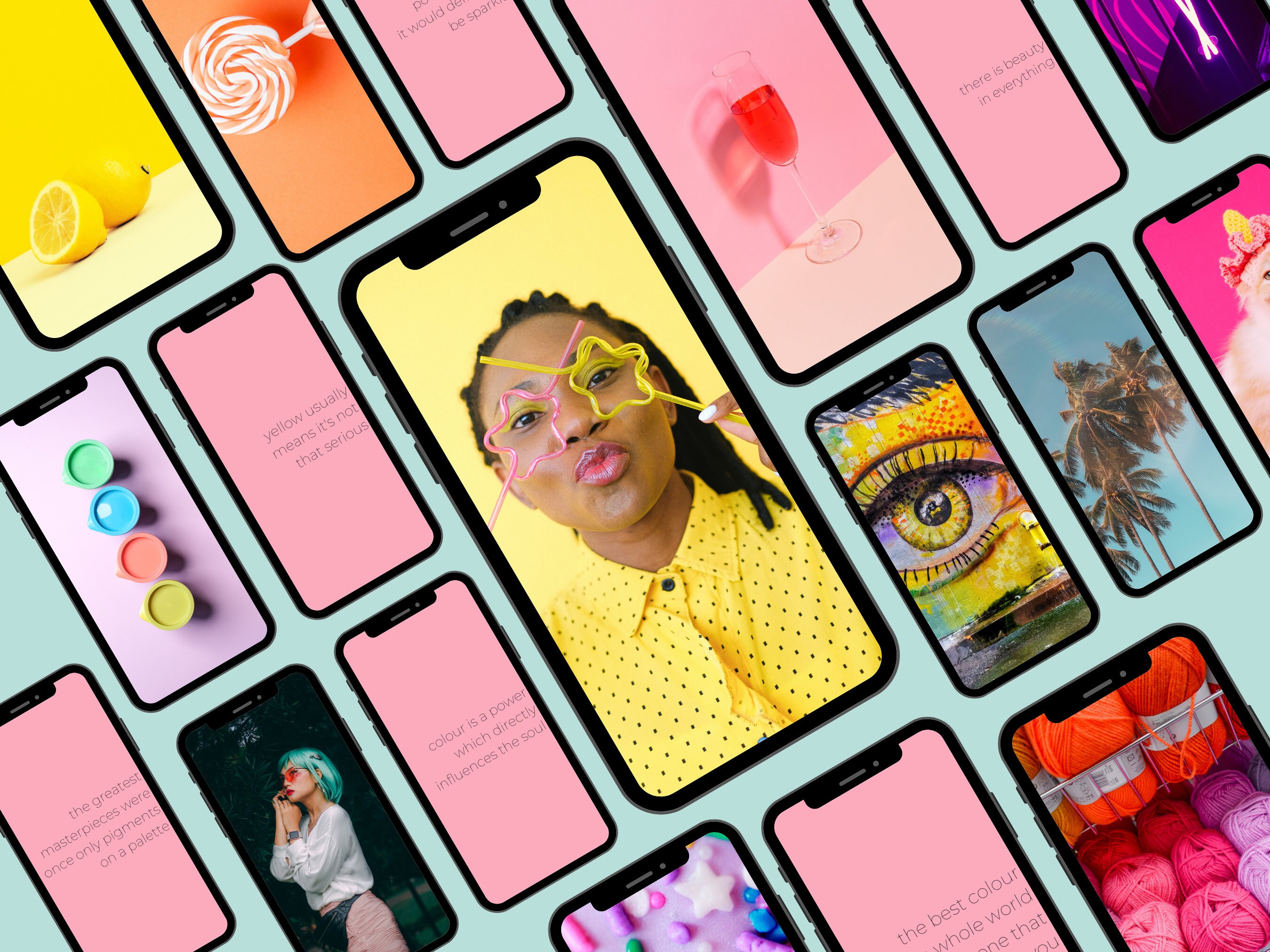 100 Bright Instagram Post Story Template Bundle Quote Template Canva ...