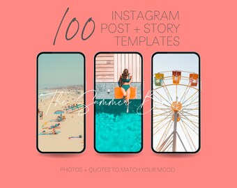 100 Pastel Instagram Post Story Template Bundle Quote - Etsy