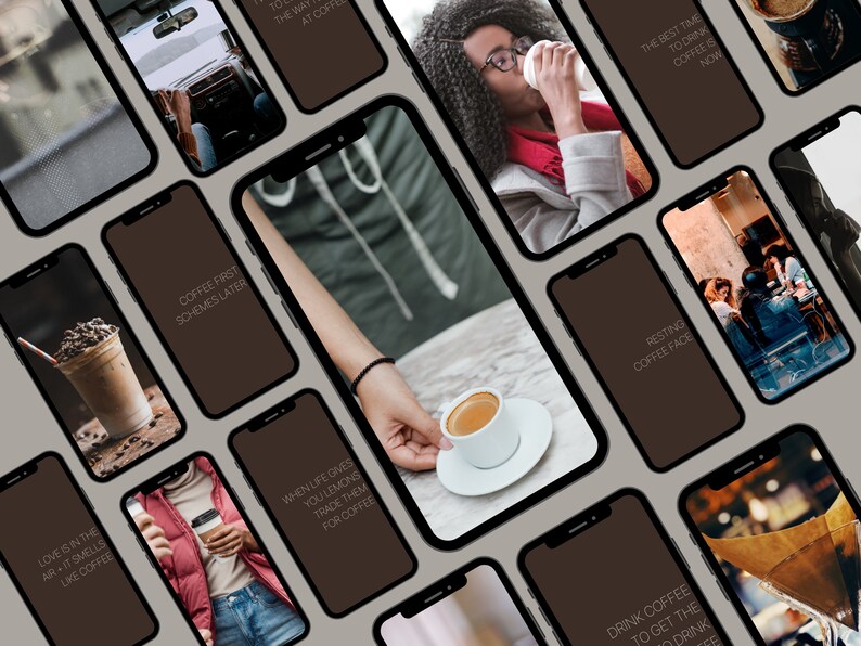 100 Coffee Instagram Post + Story Template Bundle | Quote Template ...