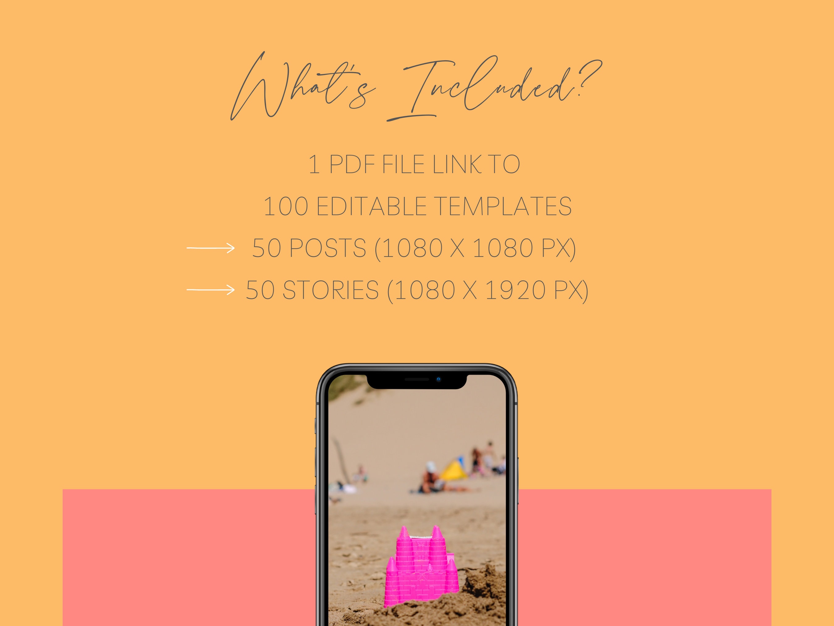 100 Summer Instagram Post + Story Template Bundle | Quote Template ...