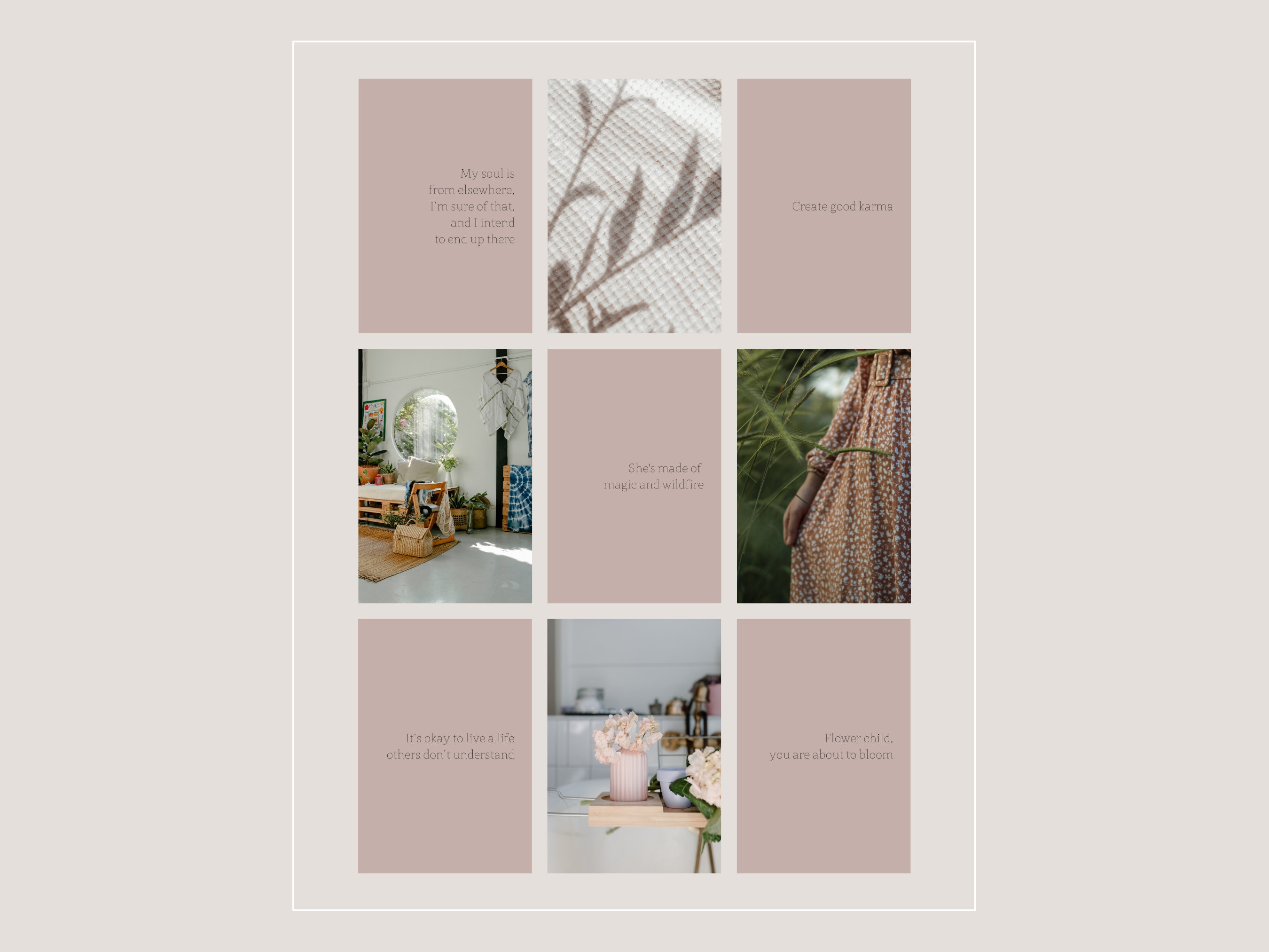 100 Boho Instagram Post + Story Template Bundle | Quote Template| Canva ...