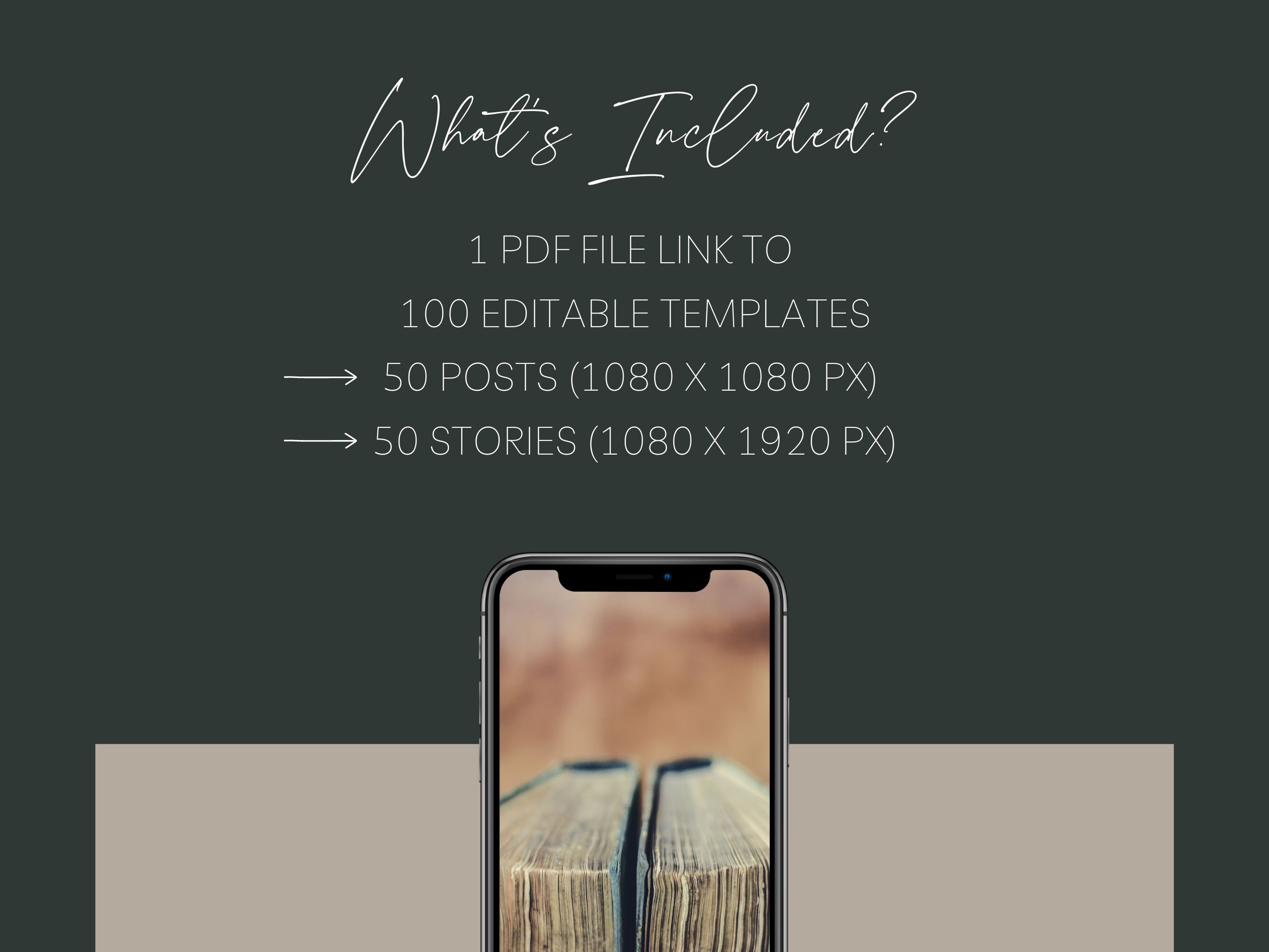 100 Book Instagram Post + Story Template Bundle | Reading Quote | Book ...