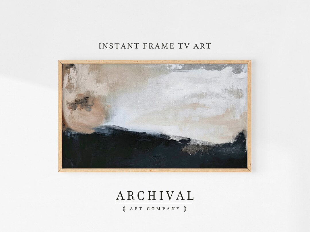 FRAME TV Abstract Painting Muted Neutral Home Decor Modern Minimalist ...