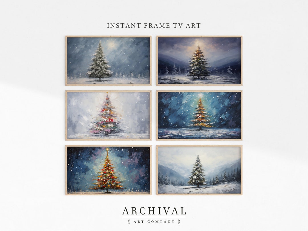 FRAME TV Christmas Art Bundle | Evergreen Christmas Trees High Detail ...