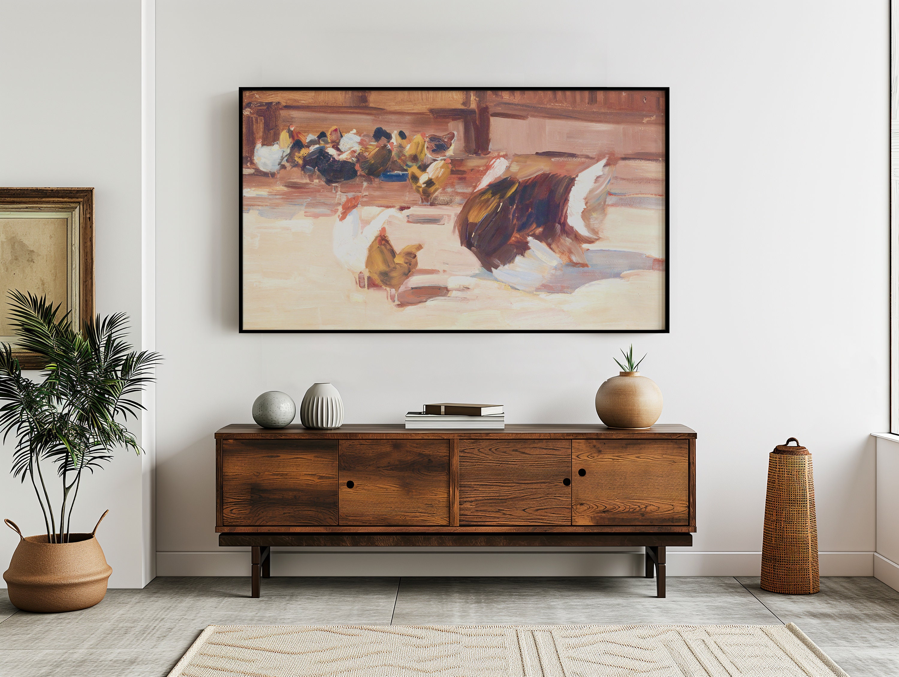 FRAME TV Barnyard Bustle Chickens and Hens Spring Rustic Farmhouse ...