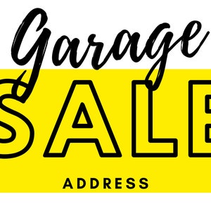 Garage Sale Sign| Printable| Download - Etsy
