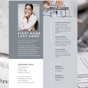 Minimalist Resume| Gray| Personalize - Etsy
