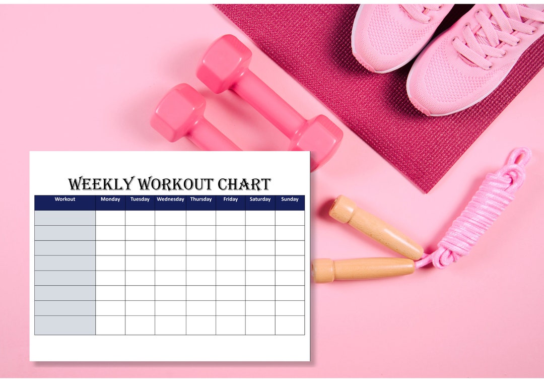 Simple Weekly Workout Chart - Etsy