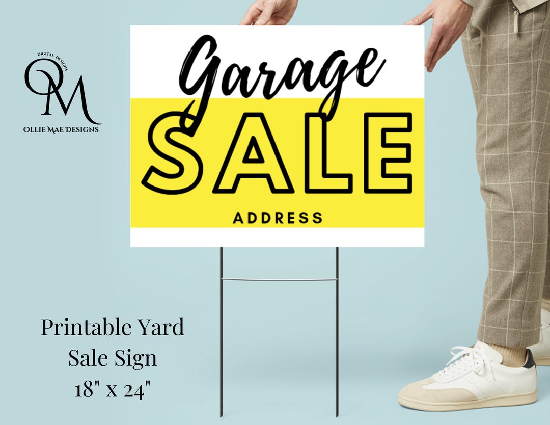 Garage Sale Sign| Printable| Download - Etsy