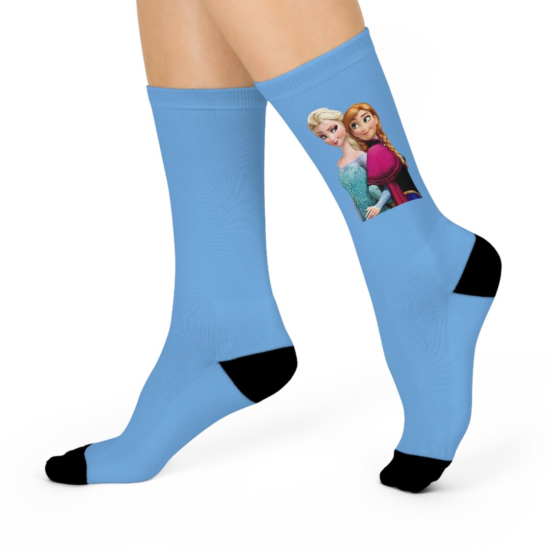 Disney Frozen Elsa & Anna Adult and Older Kid Cushioned Crew Socks - Etsy