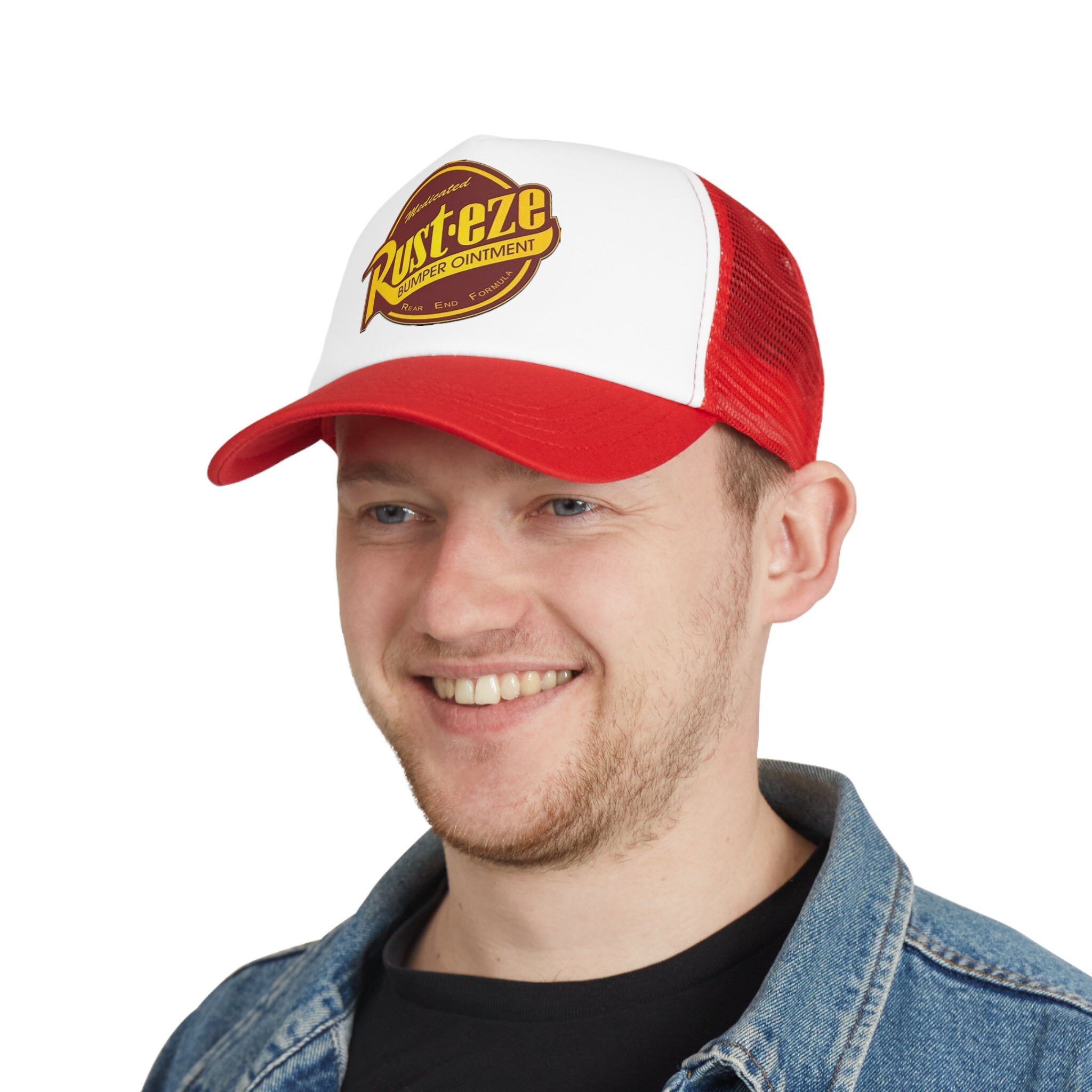 Cars Lightning Mcqueen Rusteze Red Mesh Trucker Hat - Etsy
