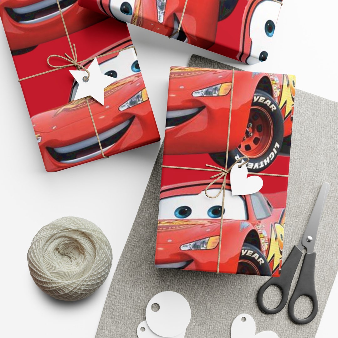Lightning Mcqueen Custom Gift Wrap Paper - Etsy
