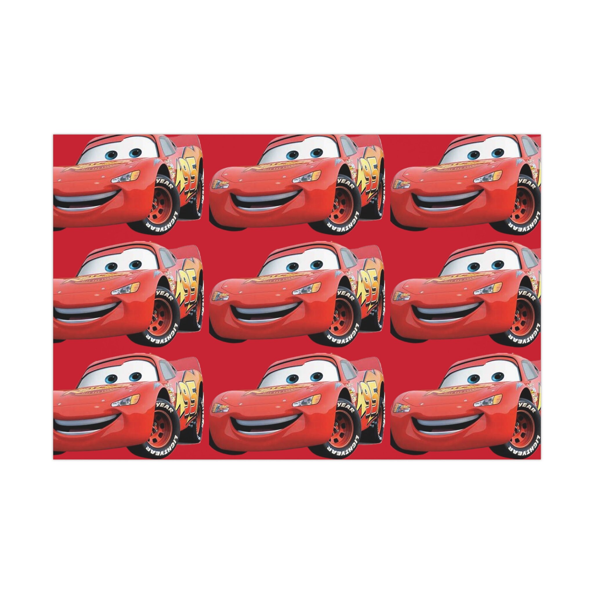 Lightning Mcqueen Custom Gift Wrap Paper - Etsy