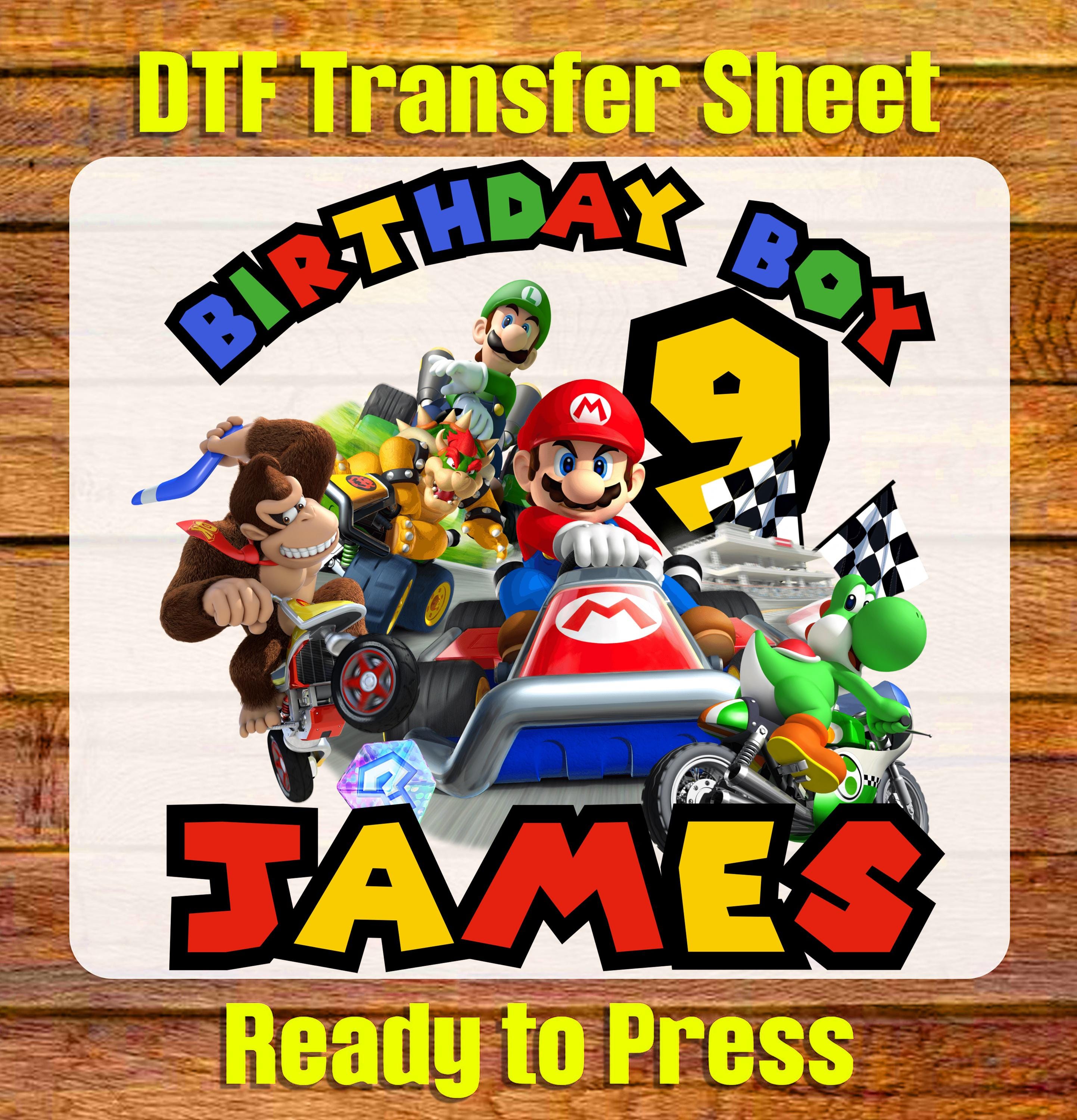 Super Mario DTF Heat Transfer, Custom Super Mario Dtf,mario and Friends ...