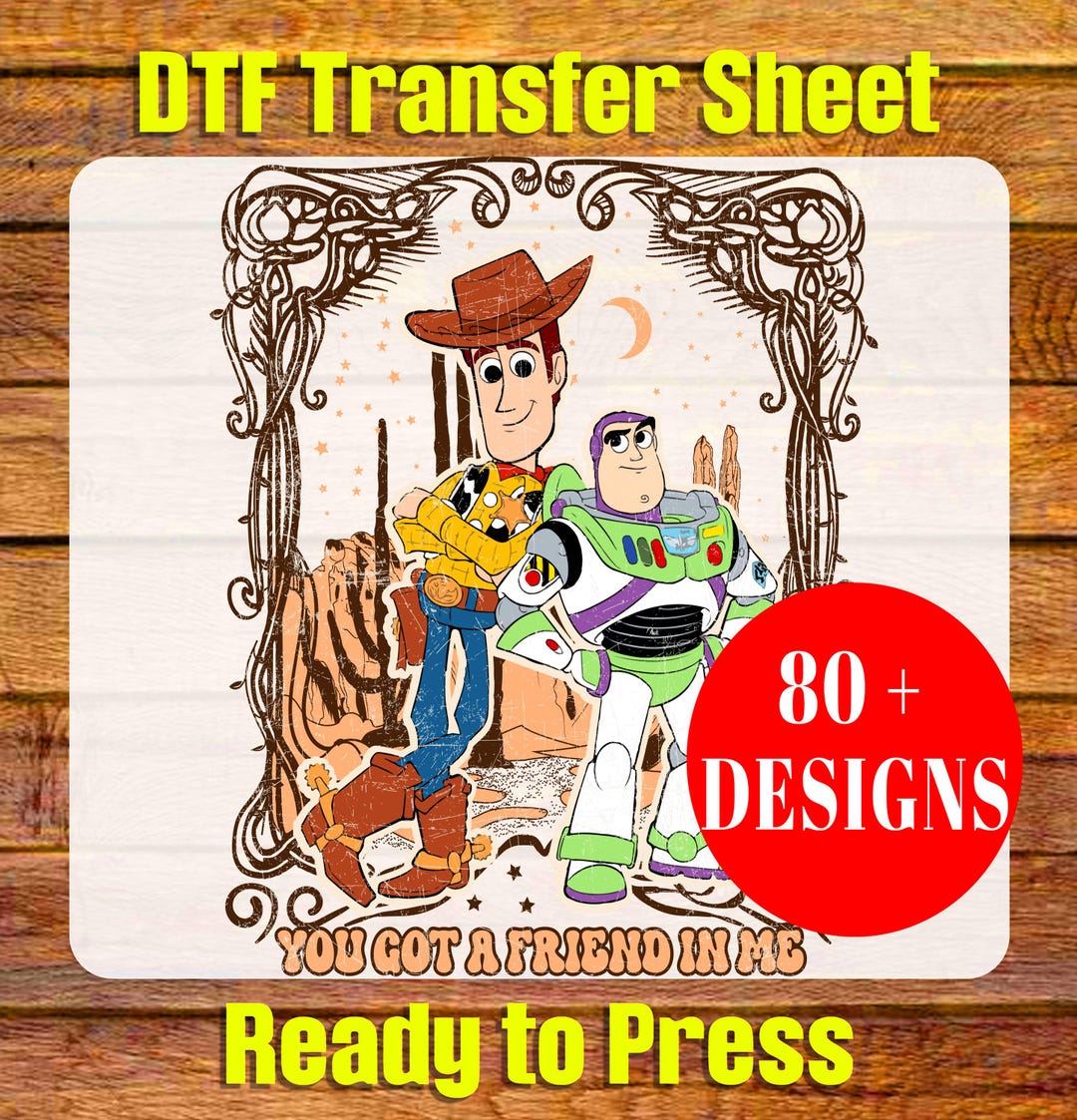 Toy Story DTF, 86 DESIGNS, Woody DTF Print, Light Buzzyear Dtf, Goofy ...