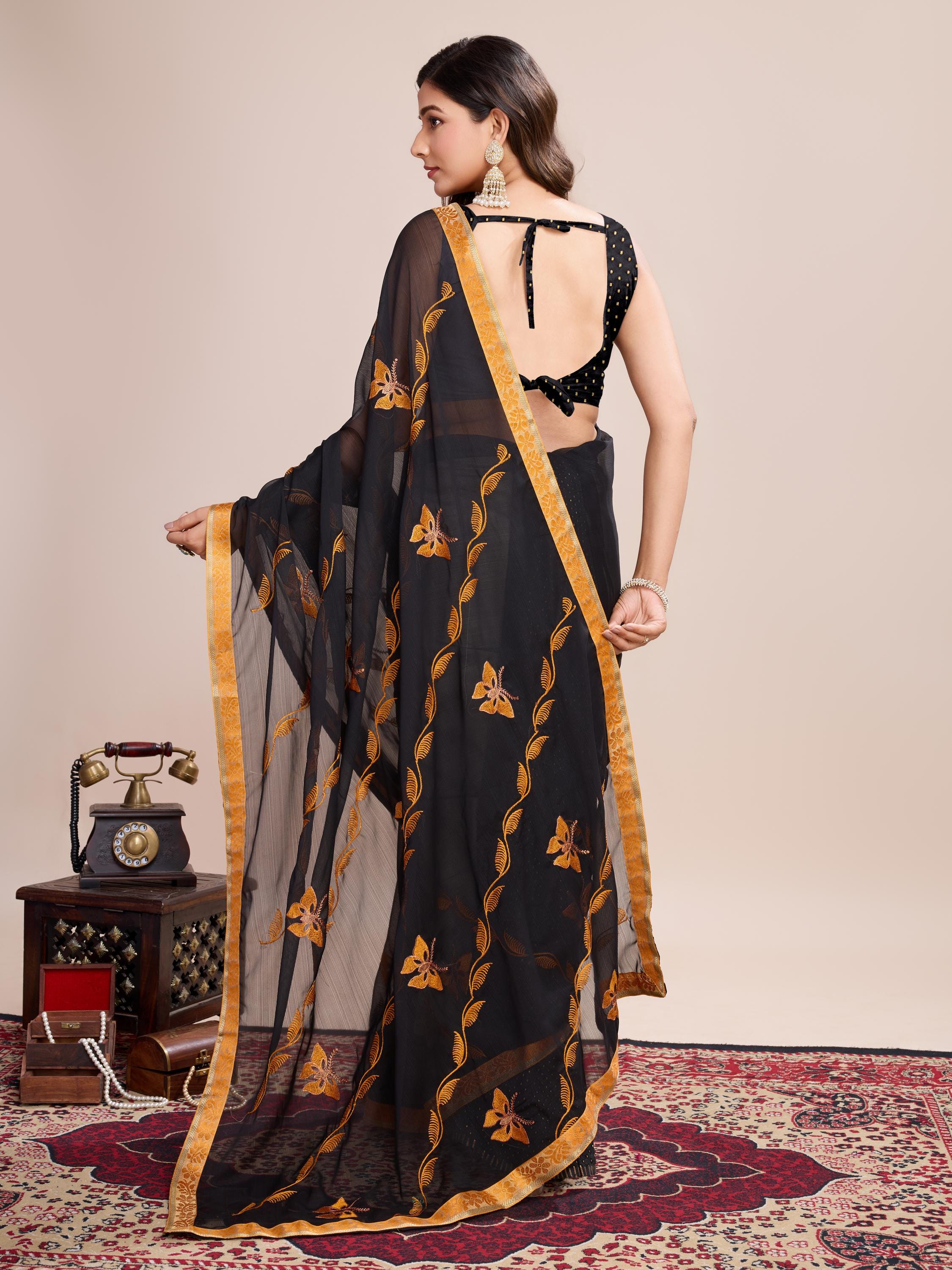EMBRODERY SAREE - Etsy