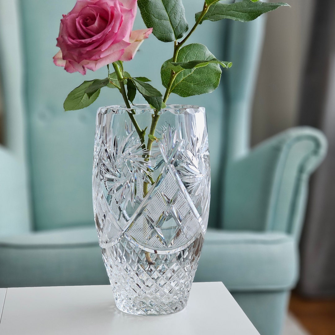 9 Crystal Flower Vase, Beautiful Decor Element for Home, Premium ...