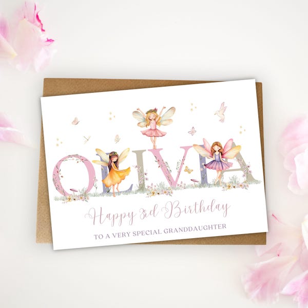 Fairy Birthday Card - Etsy UK