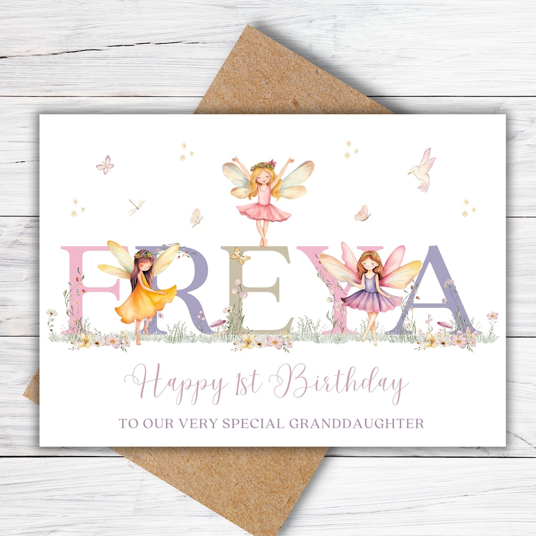 1st Birthday Card for Daughter, Granddaughter, Niece, Goddaughter ...