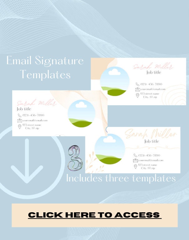 Personalized Email Signature Templates - Etsy