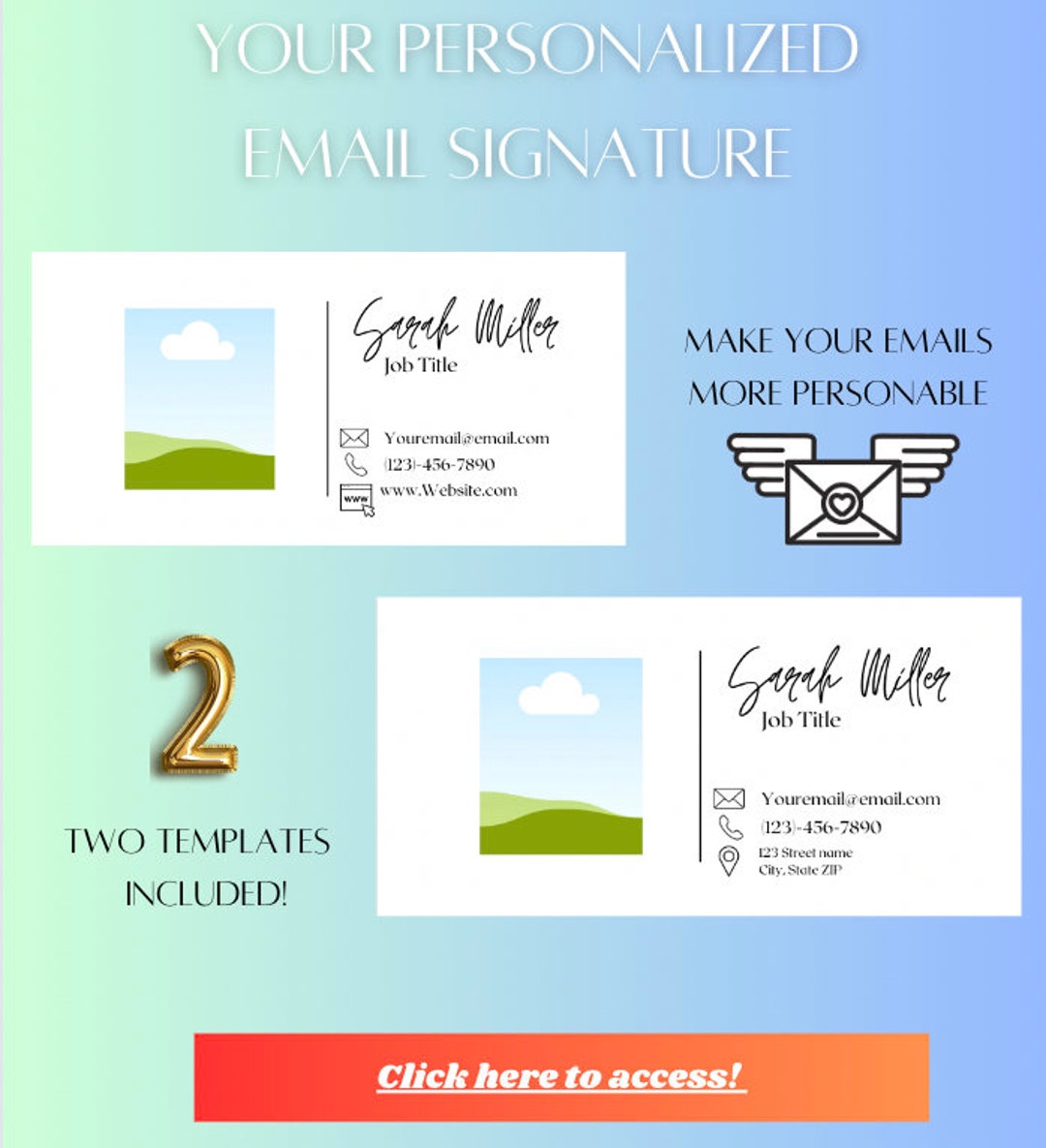 Personalized Email Signature - Etsy