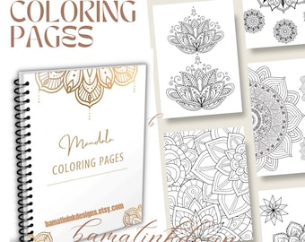 Digital Mandala Coloring Pages 50 Pages - Etsy