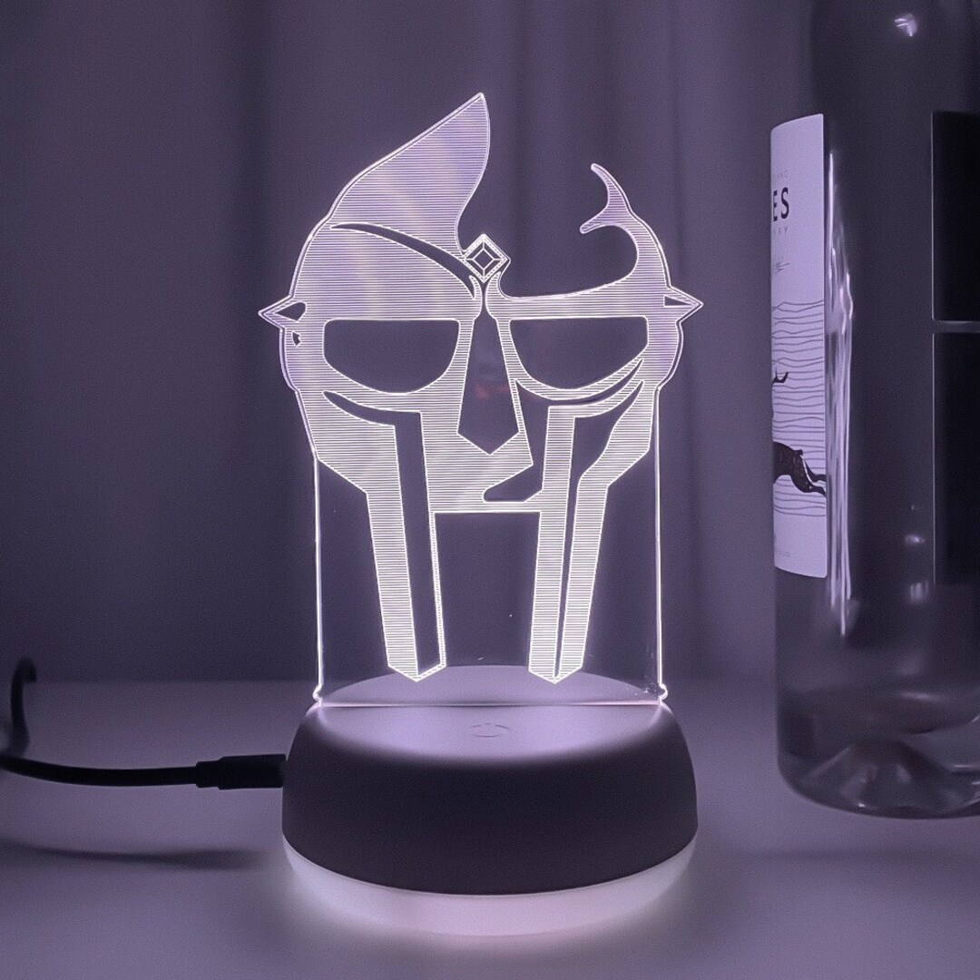 Mf Doom Light Decor Light Nightlight Poster Neon Decor Art Canvas 3D ...