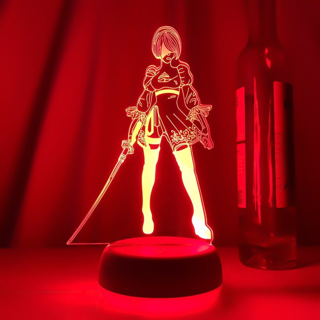 Nier Automata Yorha Night Light Anime 3d Led Decor Lamp Poster Sticker ...