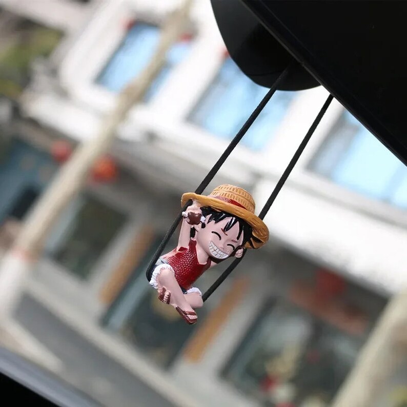 Model One Piece Anime Figures Luffy Car Rearview Mirror Decoration - Etsy