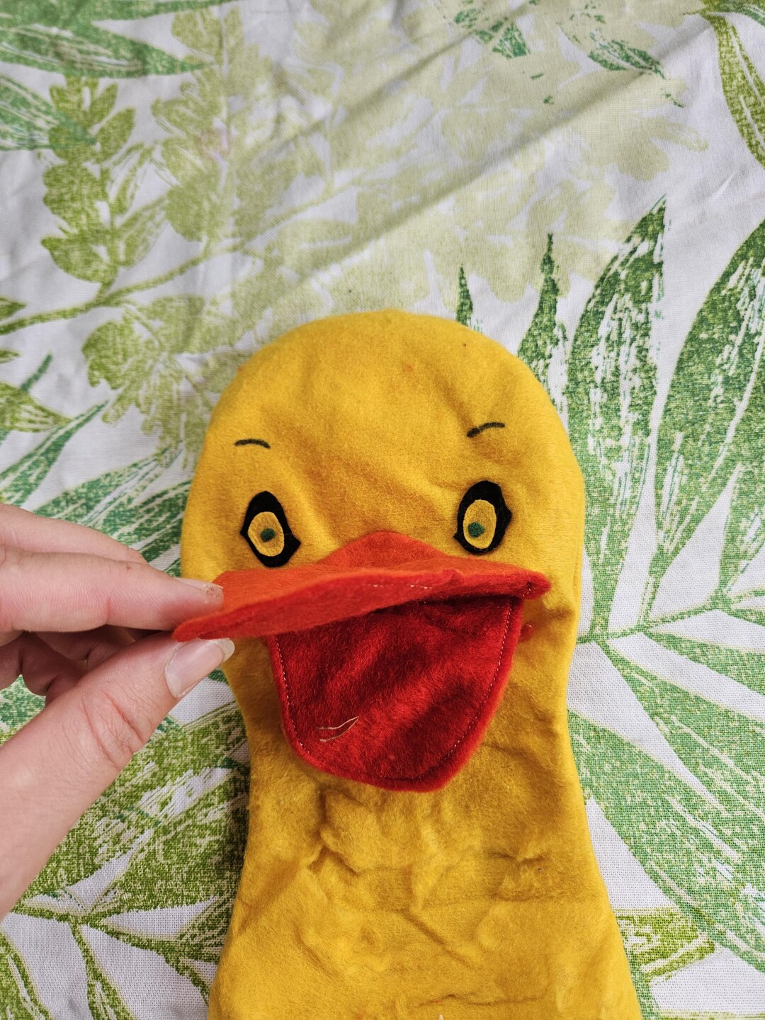 Vintage Hand Made Hand Puppet Yellow Crazy Looking Duck - Etsy