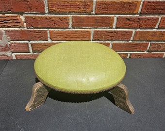 Vintage Green Vinyl Foot Stool Vintage Ottoman Leg Rest - Etsy