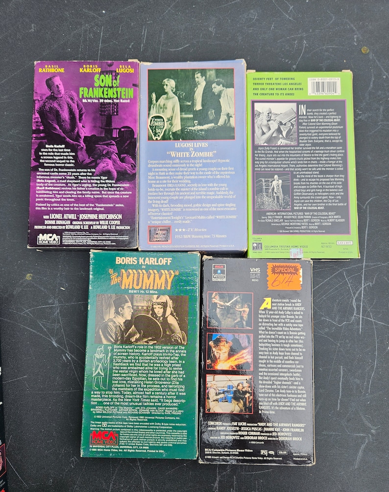 Vintage Horror Movie VHS Scary Film Thriller Lot of 5 - Etsy