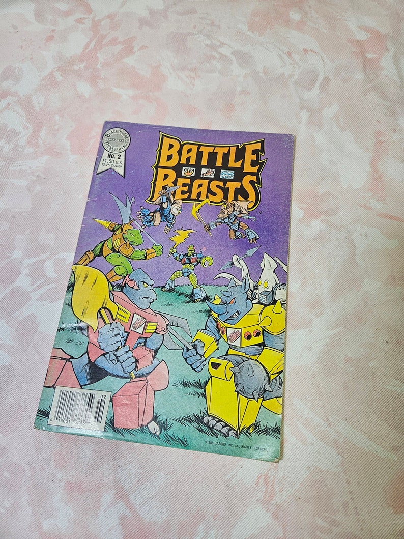 Vintage Battle Beasts Hasbro 1988 Comic Book No. 2 Blackthorne ...