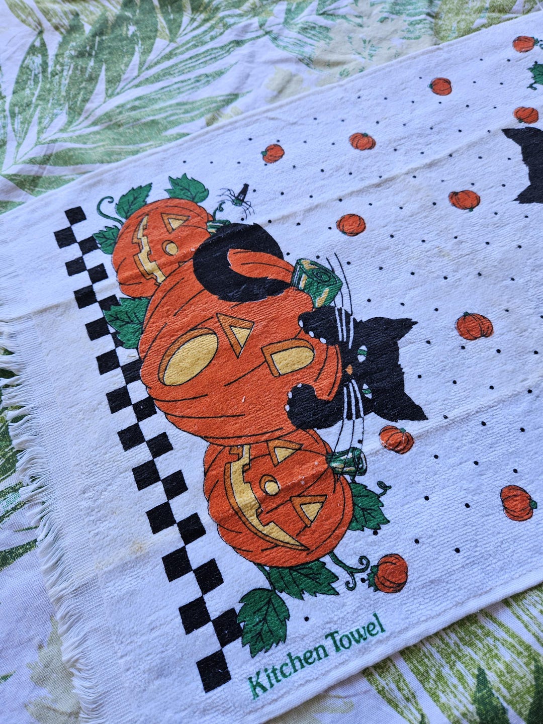 Vintage Cecil Saydah Company Halloween White Kitchen Towel - Etsy
