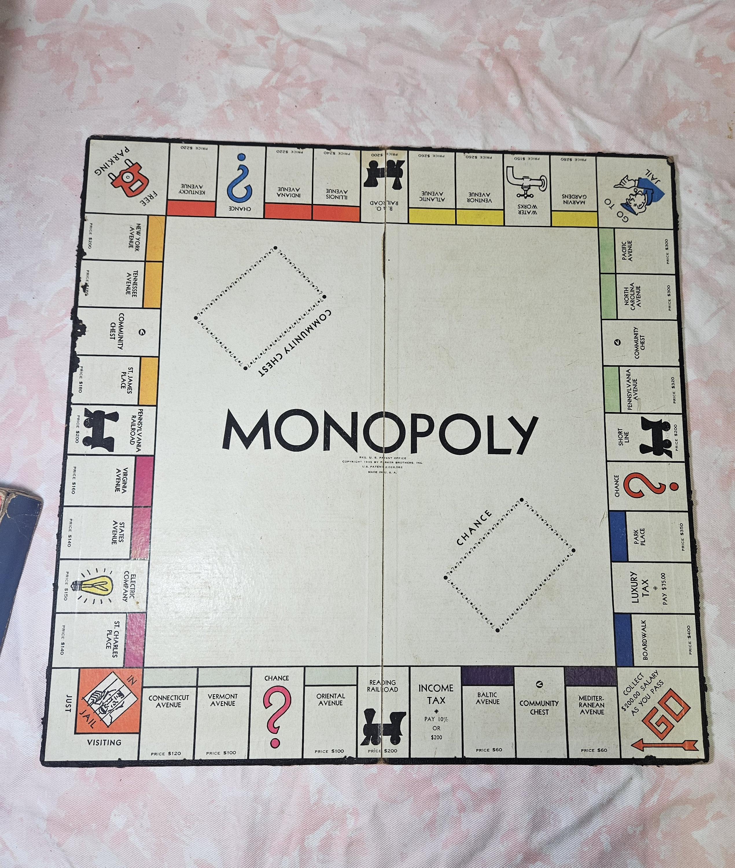 Vintage Monopoly Board Game 1935 1936 Parker Brothers W/ Game Board - Etsy