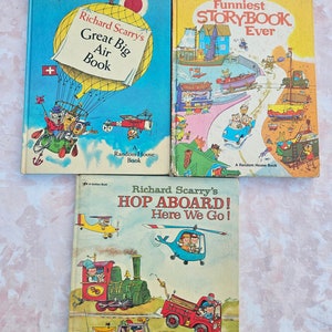 Vintage Richard Scarry Book Collection of 3 Hardcover Books 1970s - Etsy