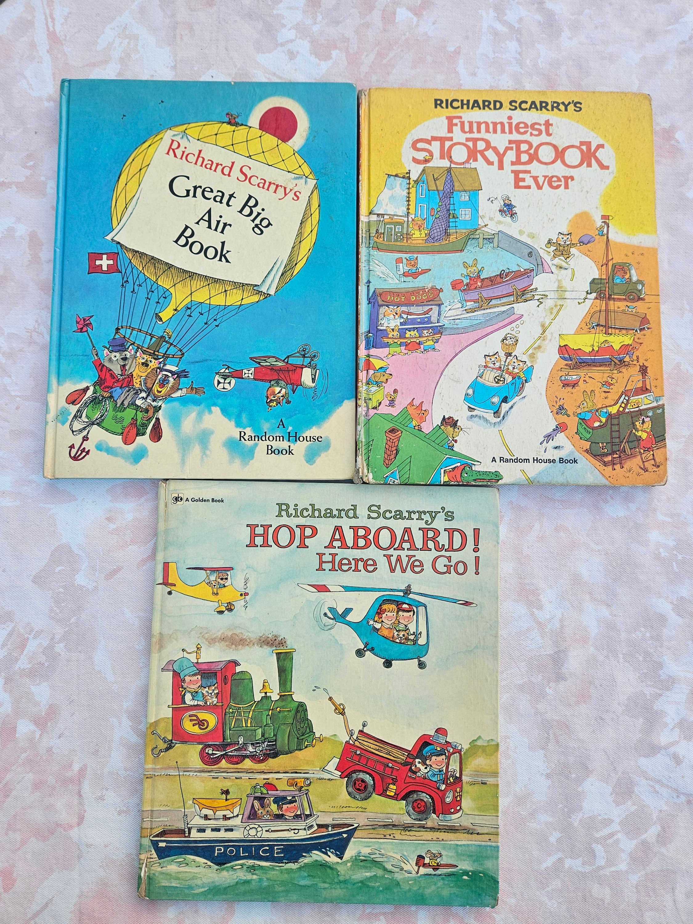 Vintage Richard Scarry Book Collection of 3 Hardcover Books 1970s - Etsy