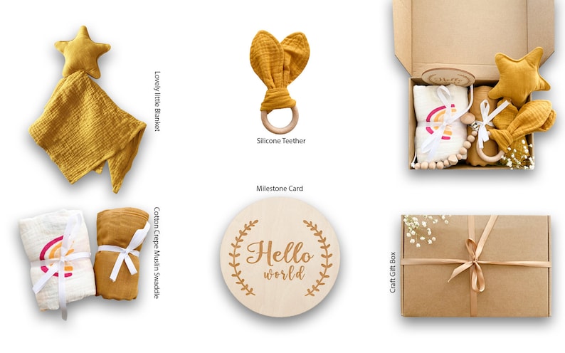 Baby Gift Set, 6 PCS Gift Set, New Born Baby Gift, Baby Shower Gift ...