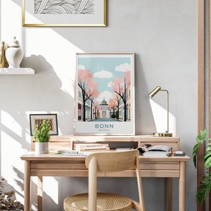 Bonn Travel Poster Wall Art Gift Germany Travel Print Gift Home Decor ...