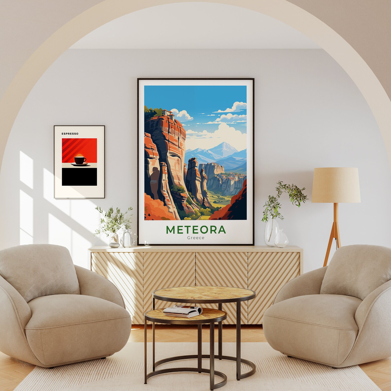 Meteora Travel Print Wall Art Gift Greece Travel Poster Gift Home Decor ...