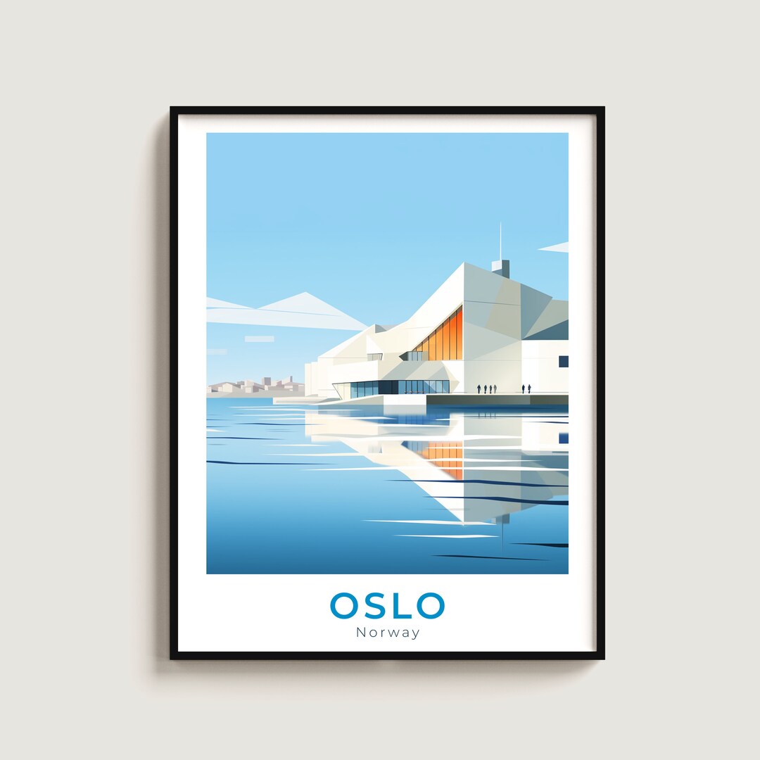 Oslo Travel Poster Wall Art Gift Norway Travel Print Gift Home Decor ...