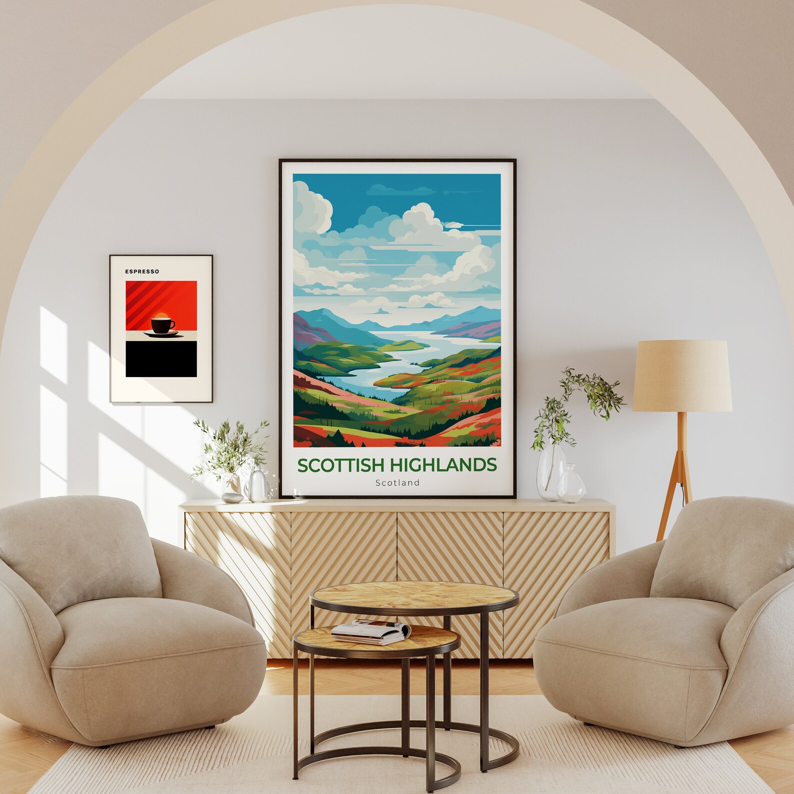 Scottish Highlands Travel Poster Wall Art Gift Scotland Travel Print ...