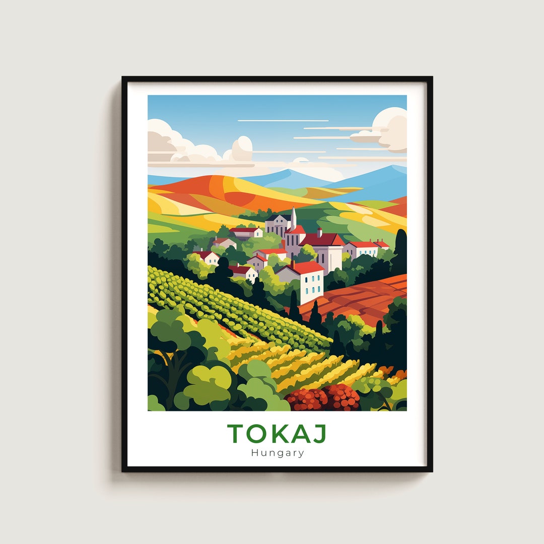 Tokaj Travel Print Wall Art Gift Hungary Travel Poster Gift Home Decor ...