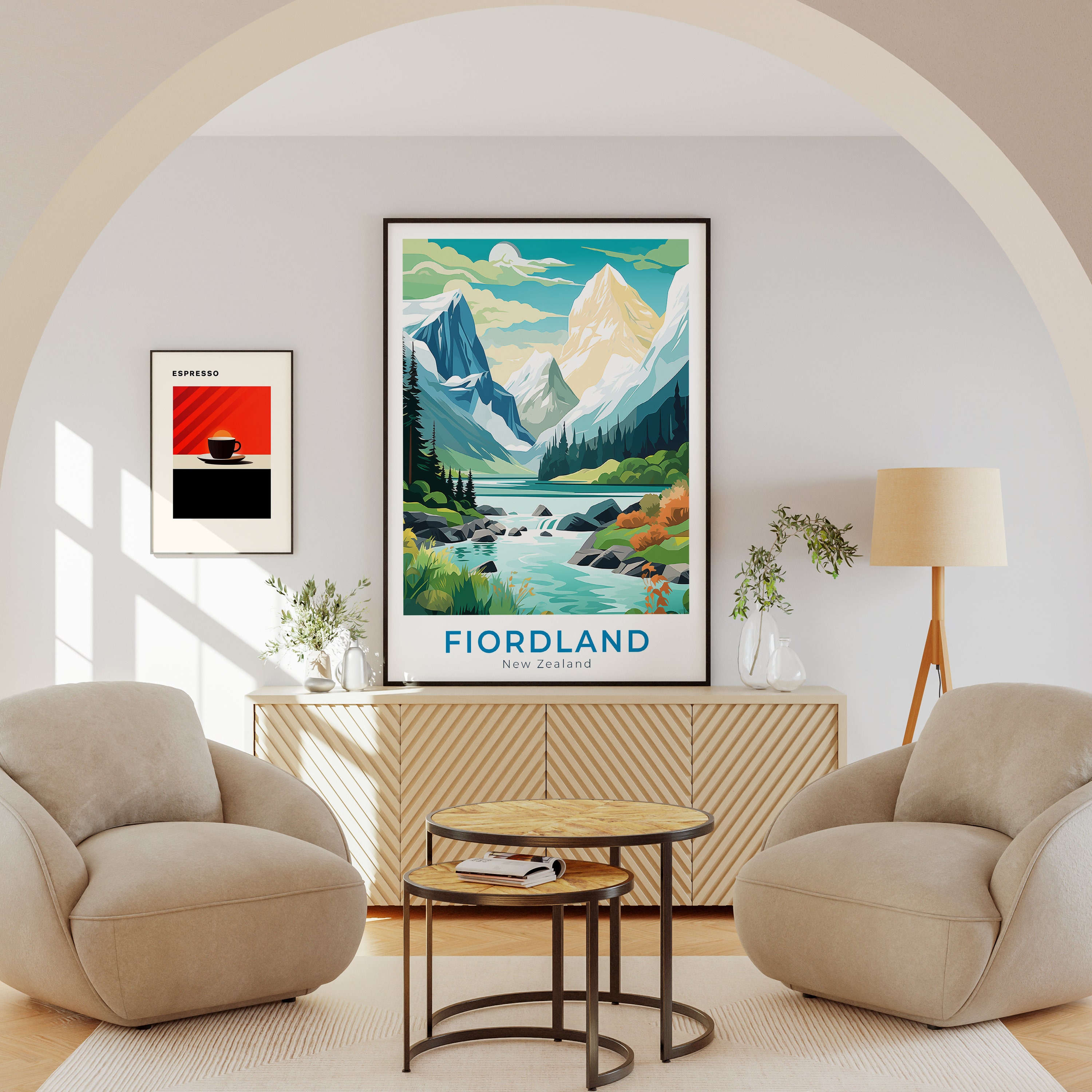 Fiordland National Park Travel Print Wall Art Gift COUNTRY Travel ...