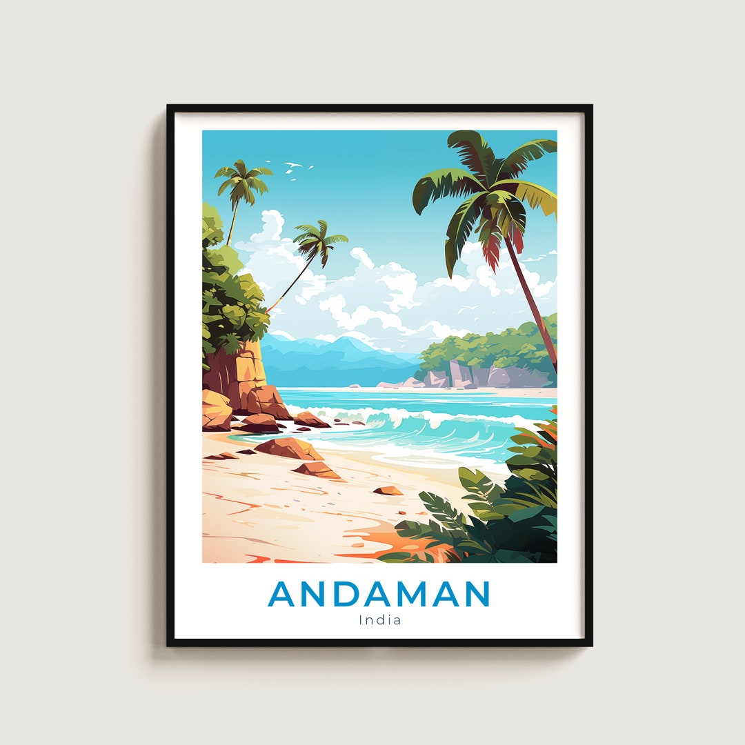 Andaman Islands Travel Print Wall Art Gift India Travel Poster Gift ...